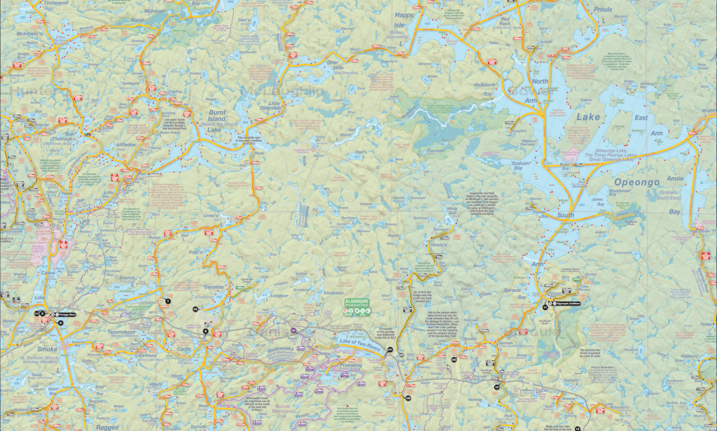 Rock Lake Algonquin Park Map