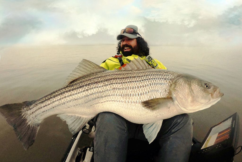 How To Catch Huge Chesapeake Bay Striped Bass | Kayak Angler