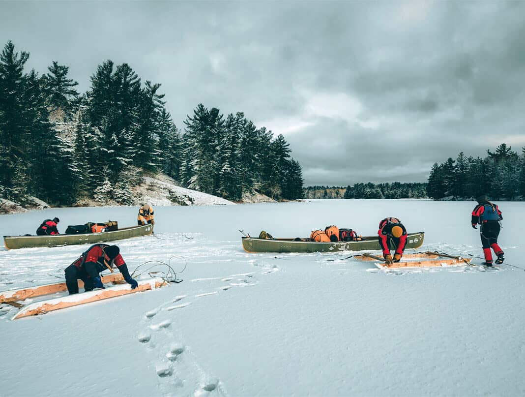 Reviving The Forgotten Art of Canoe Sledding At Spring Breakup ...